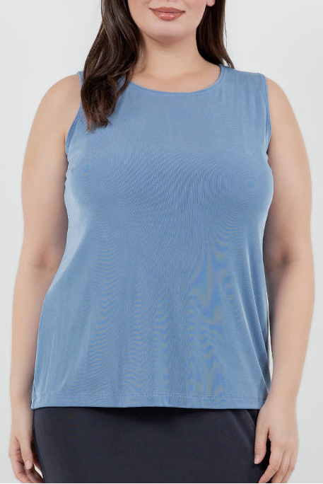 Vikki Vi Classic Powder Blue Tank – PlusbyDesign.com