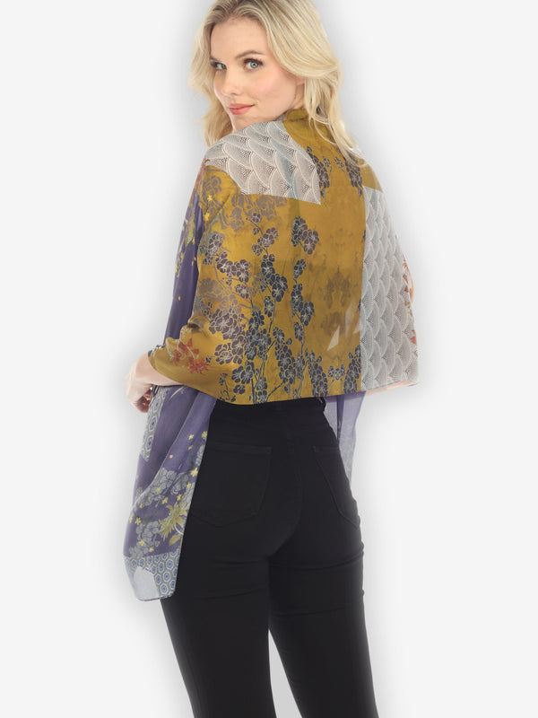 Bohemian Mixed Art Silk Scarf | PlusbyDesign.com