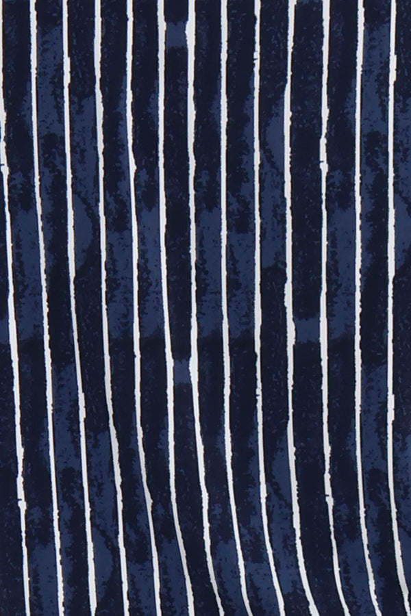 Vikki Vi Jersey Navy Pinstripe Blazer | PlusbyDesign.com